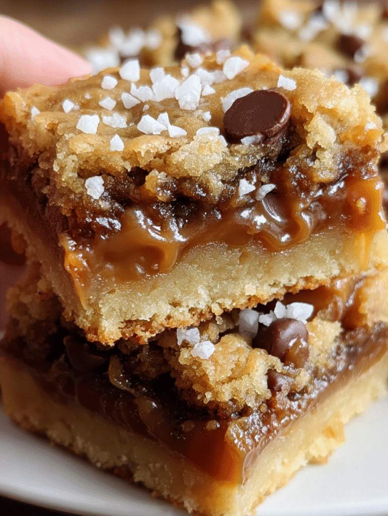 Salted Caramel Sourdough Cookie Bars - Tasty Trails
